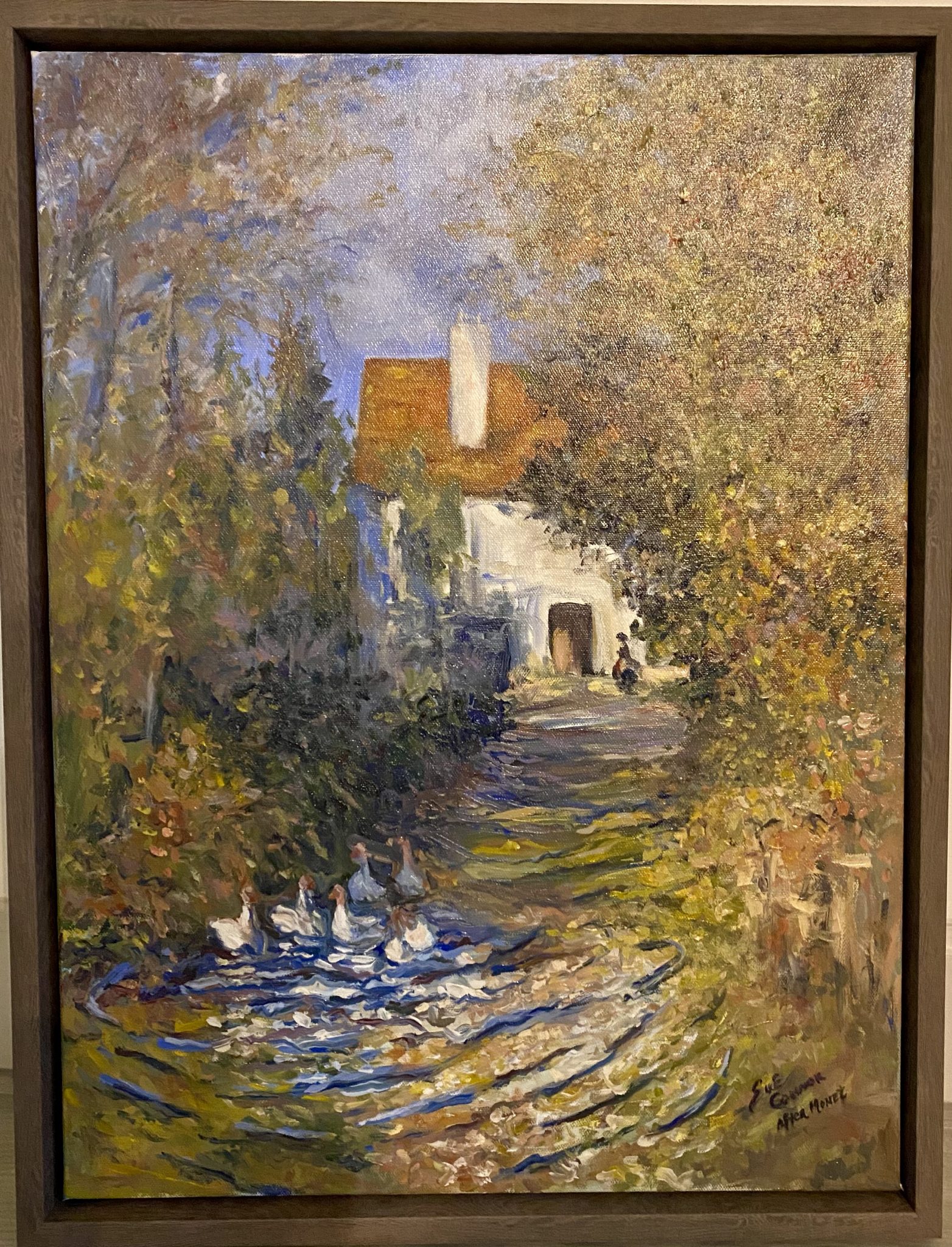 Geese in the Creek – A study of Monet – Sue Connor Art